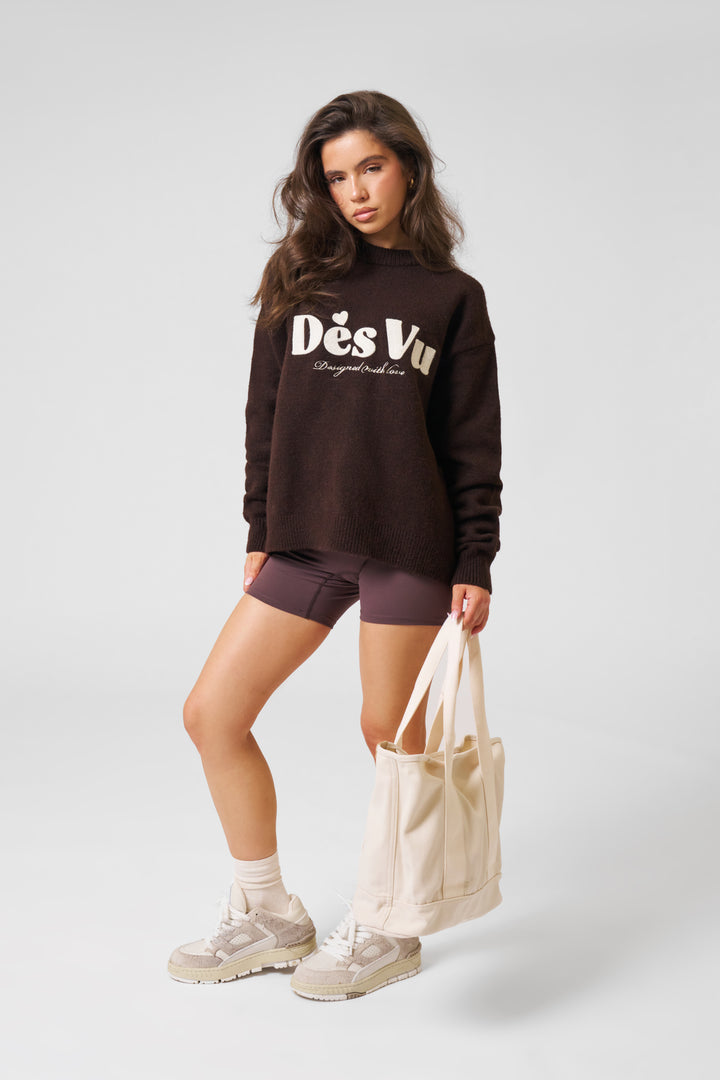 Embroidered Knit - Chocolate – Dès Vu